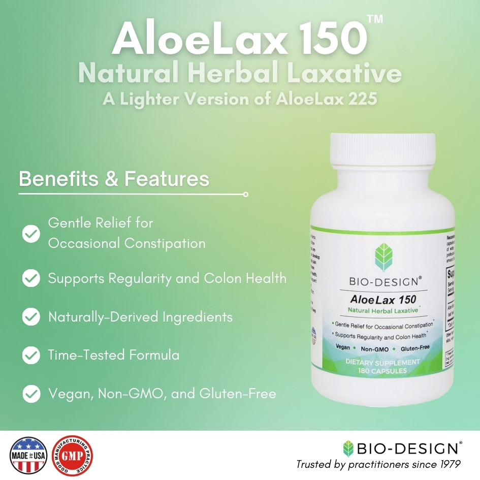Aloe Lax 150 - Natural Herbal Laxative – Bio-Design Supplements